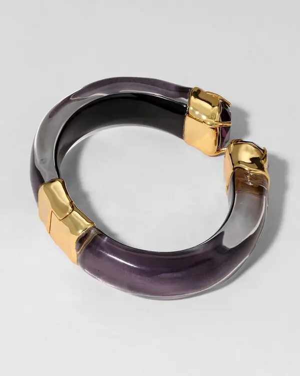 Alexis Bittar Bonbon Crystal Lucite Hinge Bracelet - Fig