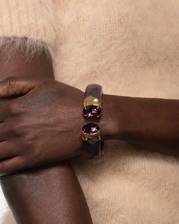 Alexis Bittar Bonbon Crystal Lucite Hinge Bracelet - Fig