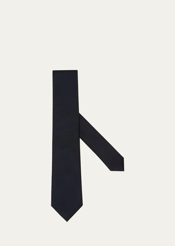 Zegna Silk Evening Tie - Navy Blue