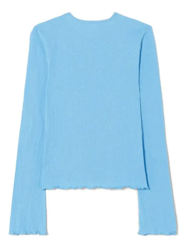 RE/DONE Bell-sleeved Crinkled Top