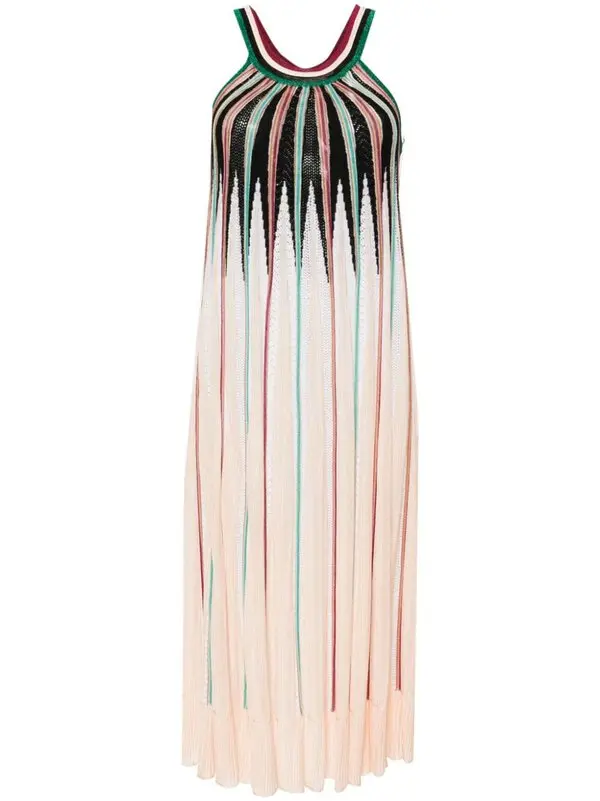 FORTE_FORTE Patterned Intarsia-knit Midi Dress