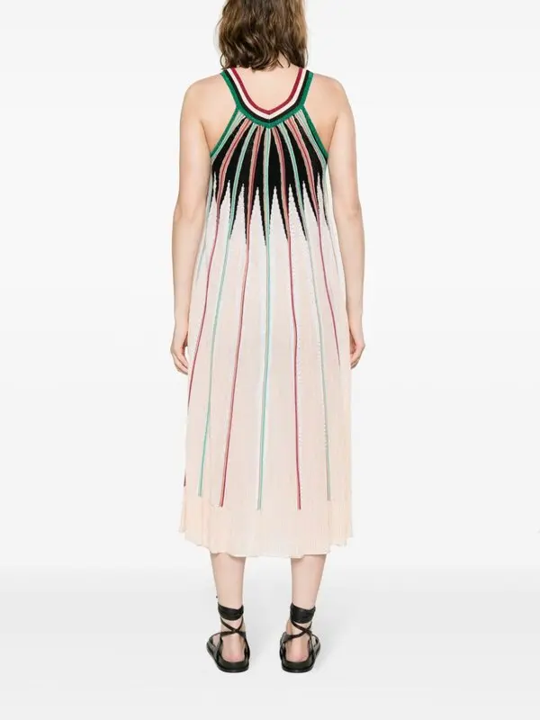 FORTE_FORTE Patterned Intarsia-knit Midi Dress