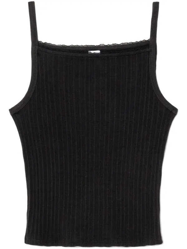 RE/DONE Ribbed-knit Cotton Tank Top