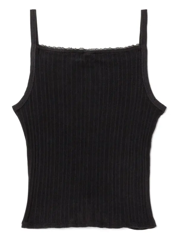 RE/DONE Ribbed-knit Cotton Tank Top