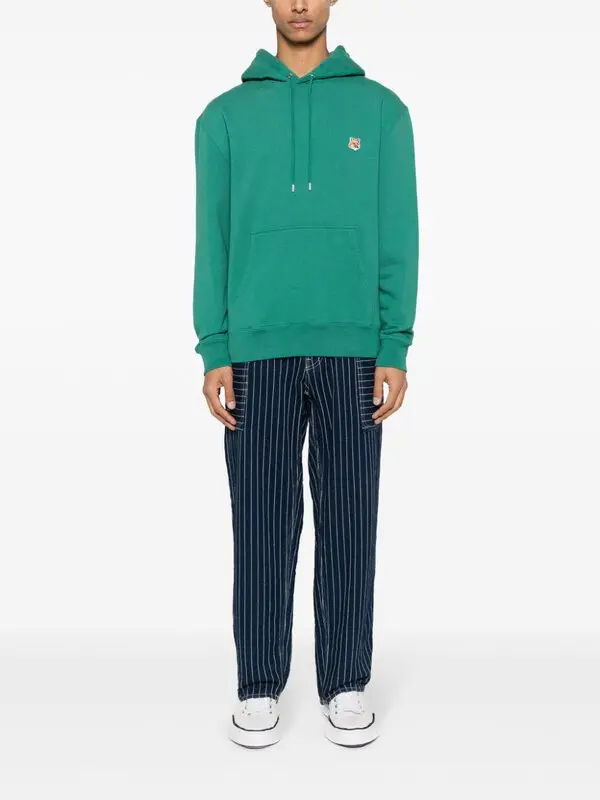 Maison Kitsuné Fox Head Cotton Hoodie - Green