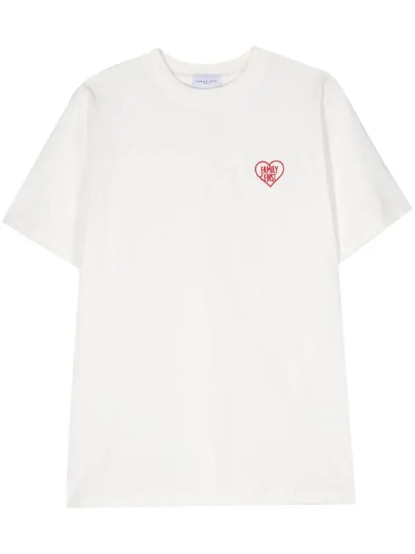 FAMILY FIRST Embroidered-logo Cotton T-shirt