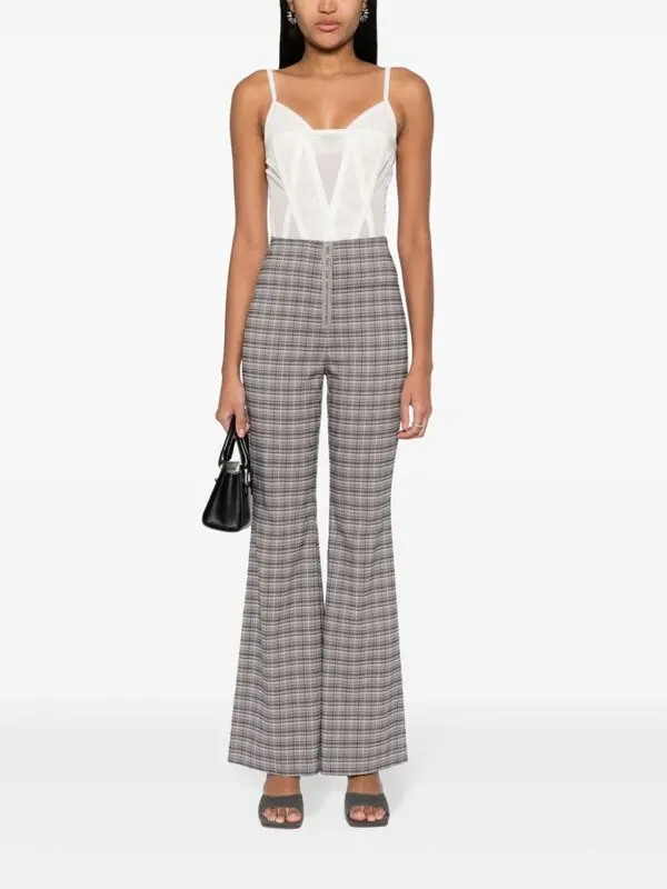 Remain Birger Christensen Checked Flared Trousers