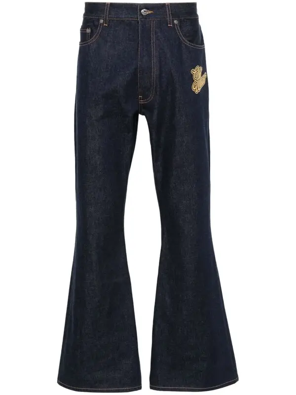 Off-White Logo-embroidered Flared Jeans
