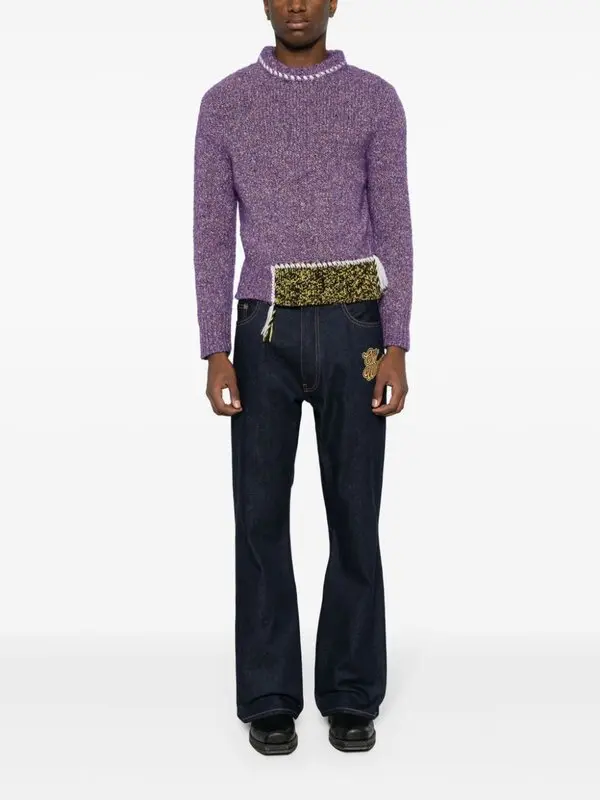 Off-White Logo-embroidered Flared Jeans