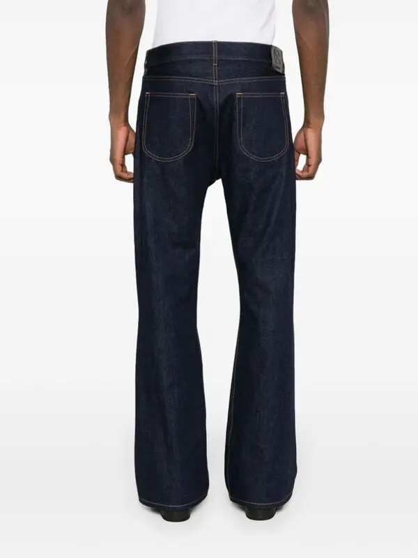 Off-White Logo-embroidered Flared Jeans