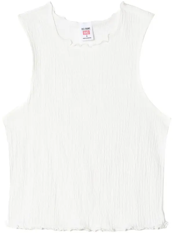 RE/DONE Crinkled Cropped Top