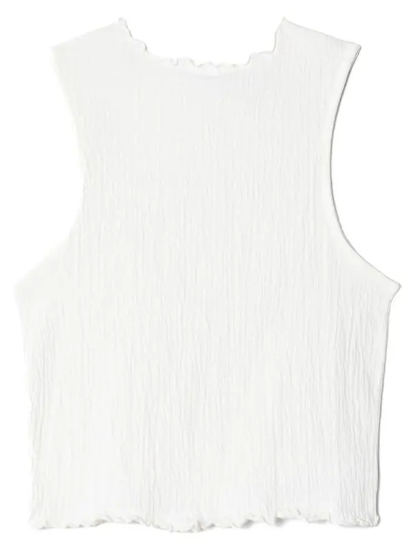RE/DONE Crinkled Cropped Top