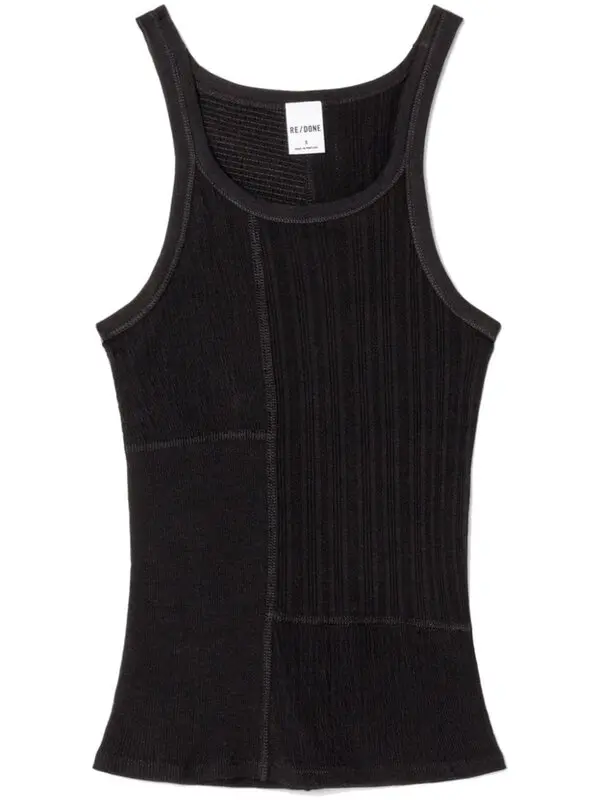 RE/DONE Panelled Cotton Tank Top