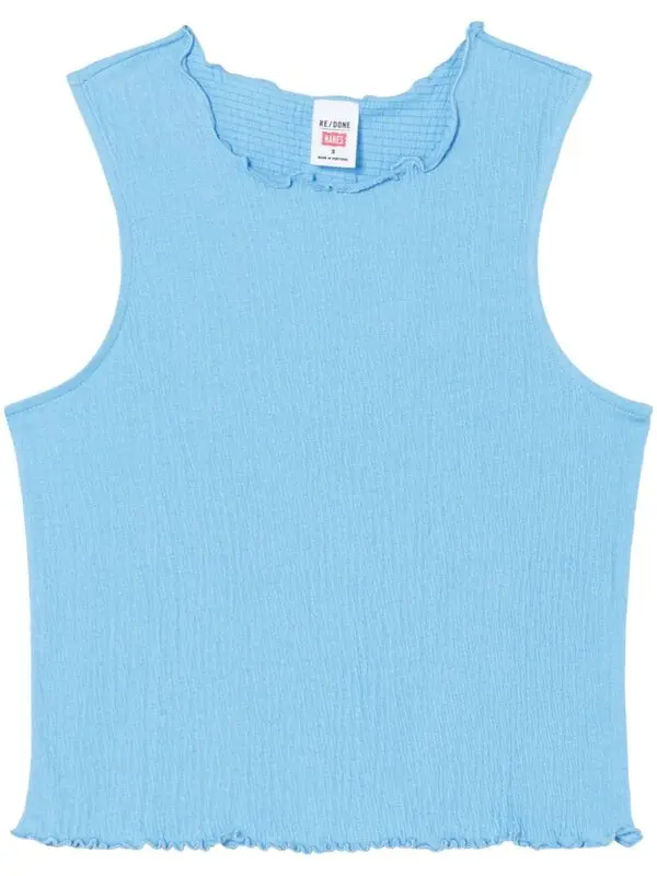 RE/DONE Crinkled Cropped Top