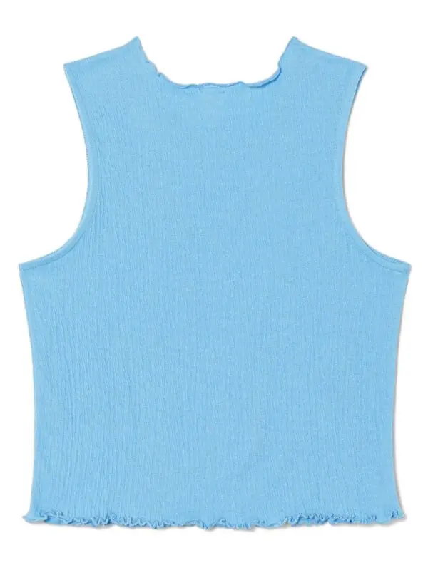 RE/DONE Crinkled Cropped Top