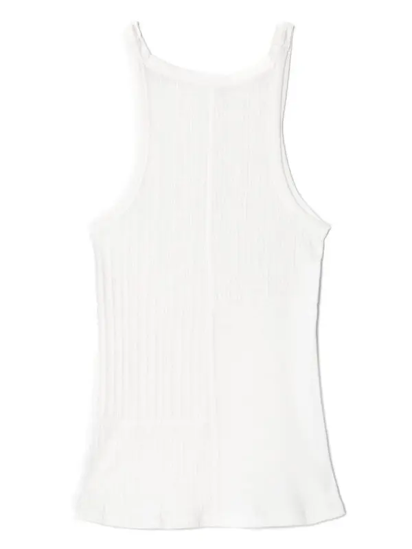 RE/DONE Mixed-panel Ribbed Tank Top
