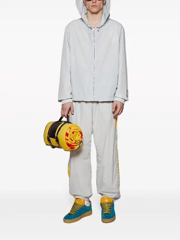 LANVIN X Future Two-tone Zip-up Hoodie - Grey
