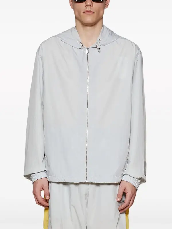 LANVIN X Future Two-tone Zip-up Hoodie - Grey