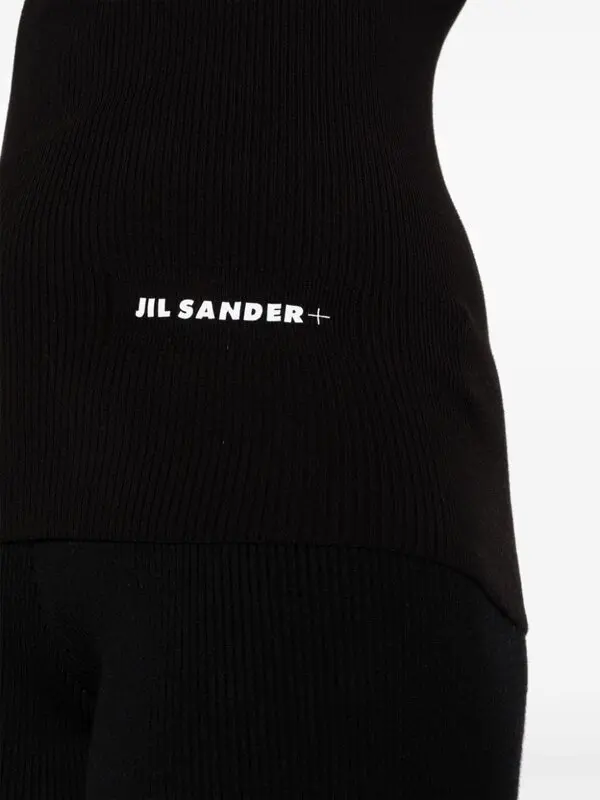 JIL SANDER Logo-print Fine-ribbed Tank Top