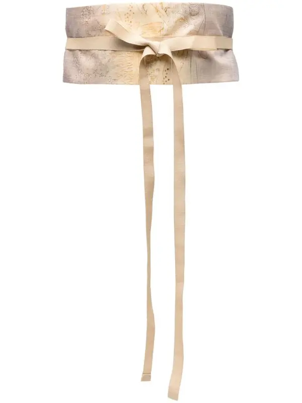 IBRIGU Country-print Chambray Belt - Neutrals