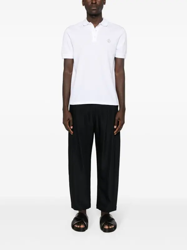 Herno Logo-embroidered Piqué Polo Shirt - White