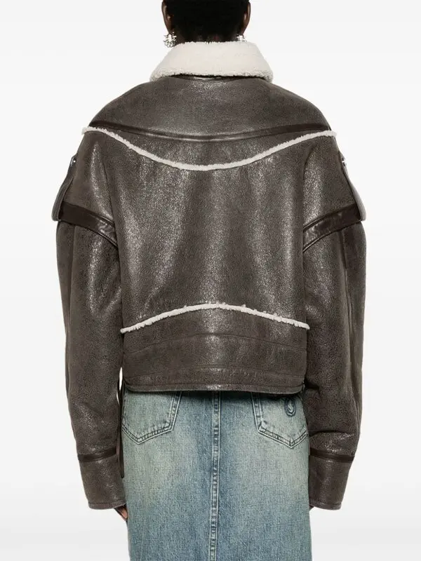 MANOKHI Leather Biker Jacket