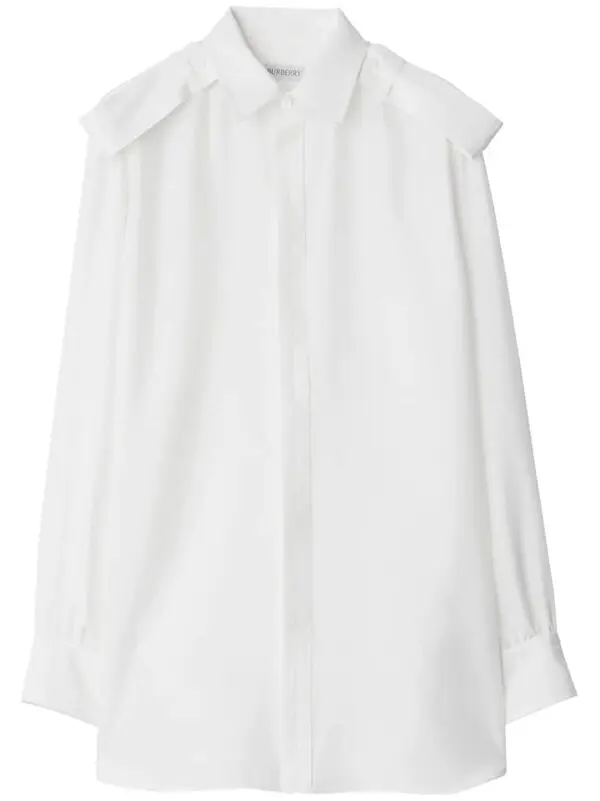 Burberry Long-sleeve Silk Shirt