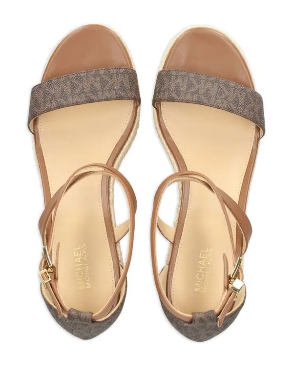 Michael Kors Serena Monogram Wedge Sandals