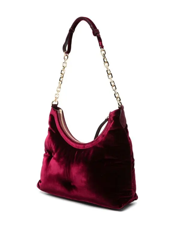 MAISON MARGIELA Small Glam Slam Velvet Shoulder Bag - Red