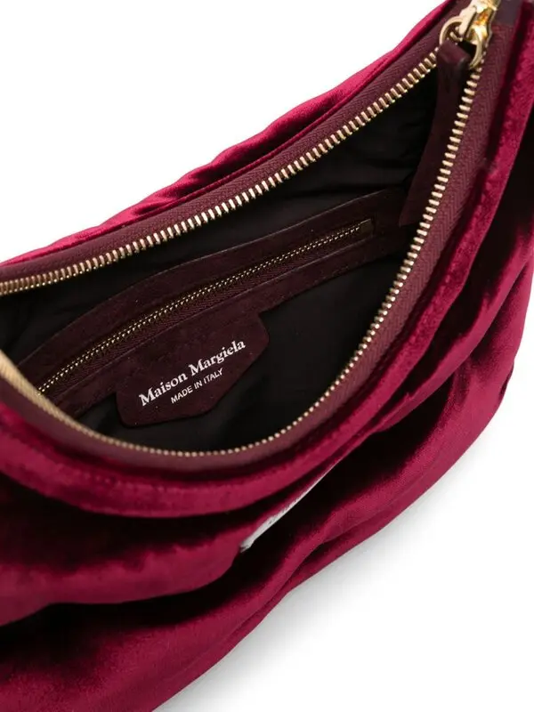 MAISON MARGIELA Small Glam Slam Velvet Shoulder Bag - Red