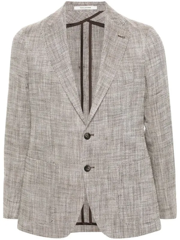 Tagliatore Herringbone Single-breasted Blazer
