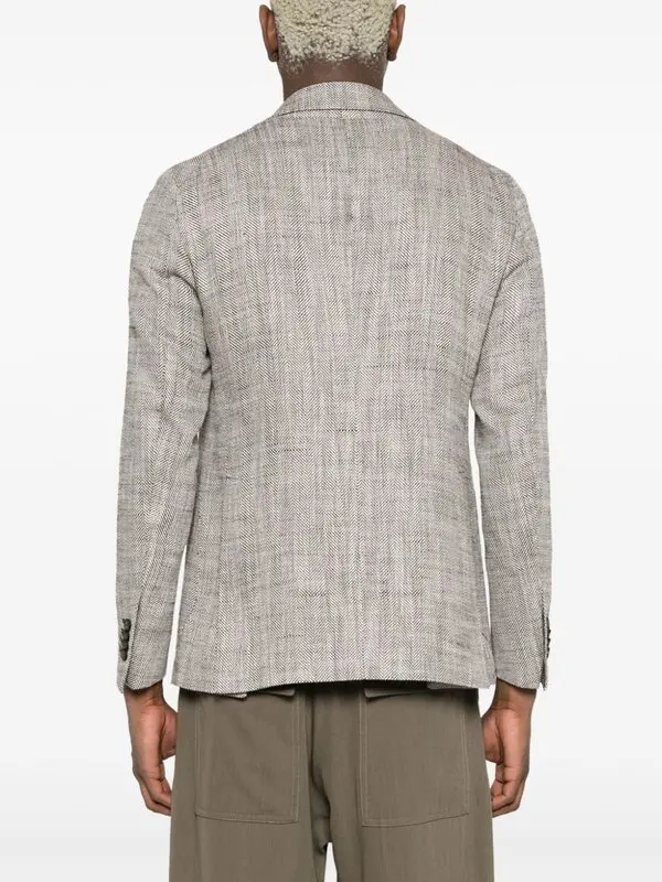 Tagliatore Herringbone Single-breasted Blazer