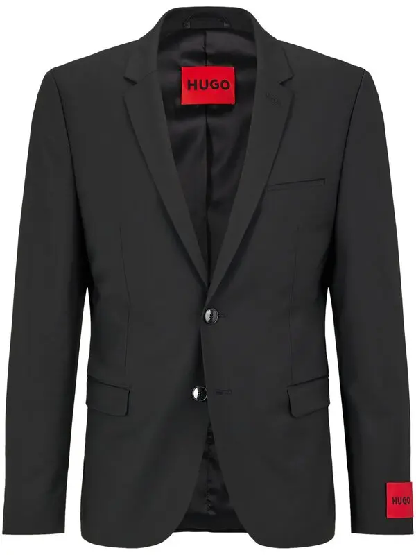 Hugo Logo-patch Notched-lapels Blazer
