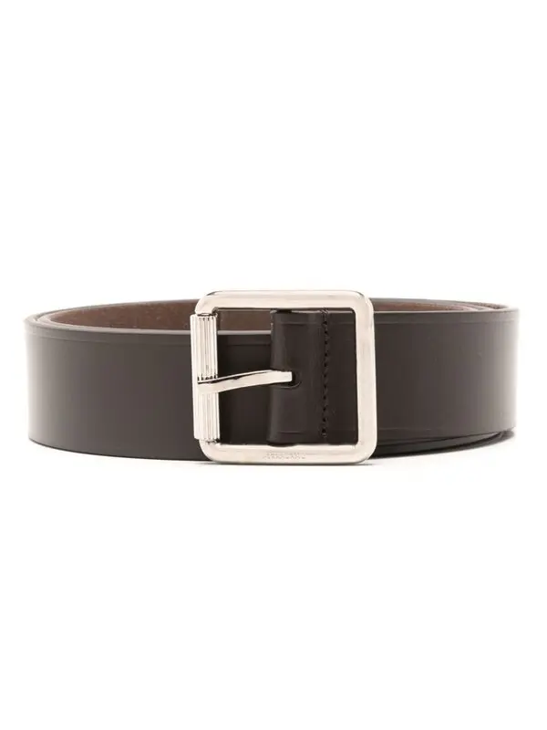 FERRAGAMO Logo-stamp Leather Belt - Brown