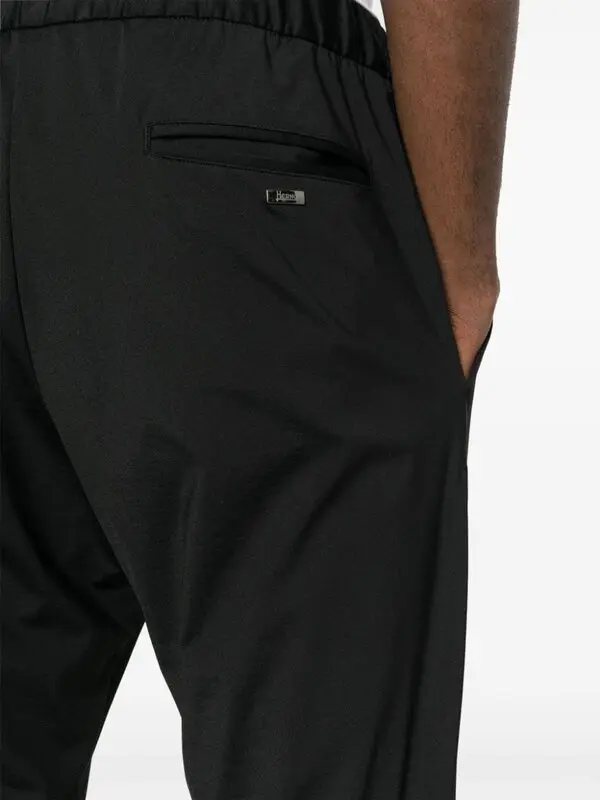 Herno Pleated Tapered Trousers - Black