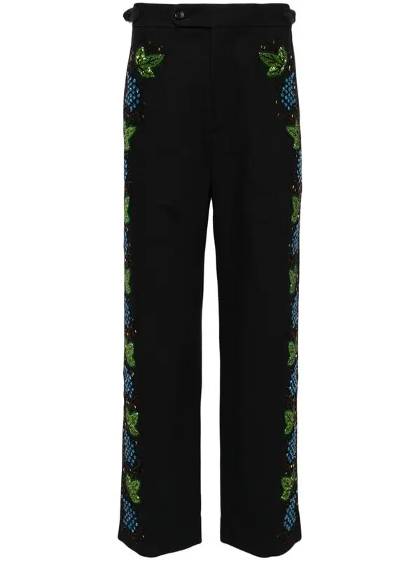 BODE Beaded Concord Embroidered Trousers