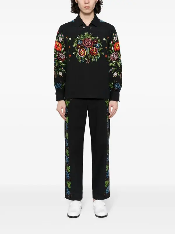 BODE Beaded Concord Embroidered Trousers