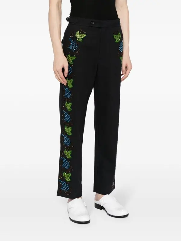 BODE Beaded Concord Embroidered Trousers