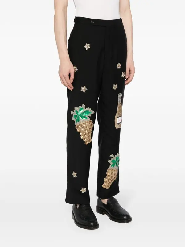 BODE Arbane Embroidered Tailored Trousers