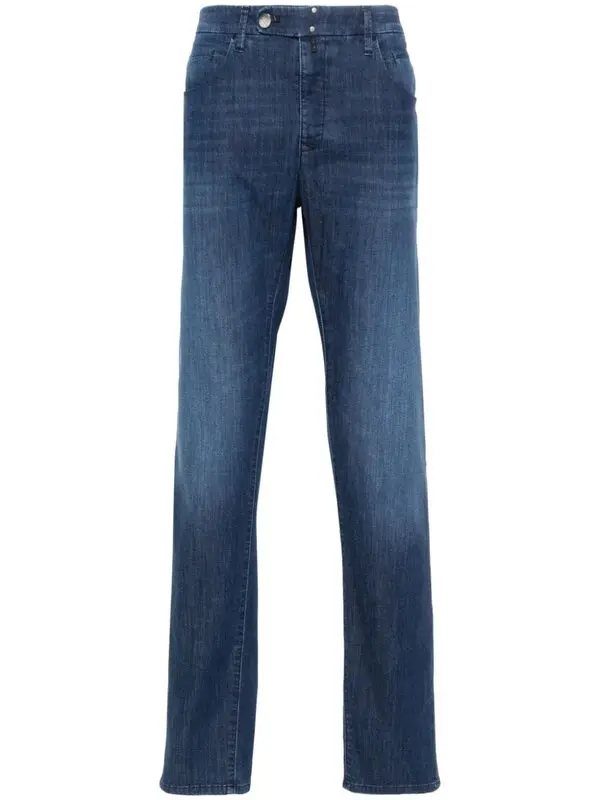 Incotex Logo-patch Tapered Jeans