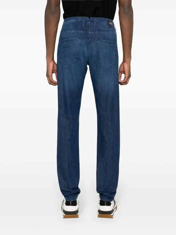 Incotex Logo-patch Tapered Jeans