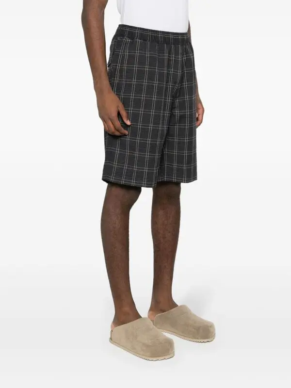 Our Legacy Drape Check Shorts - Blue | Editorialist