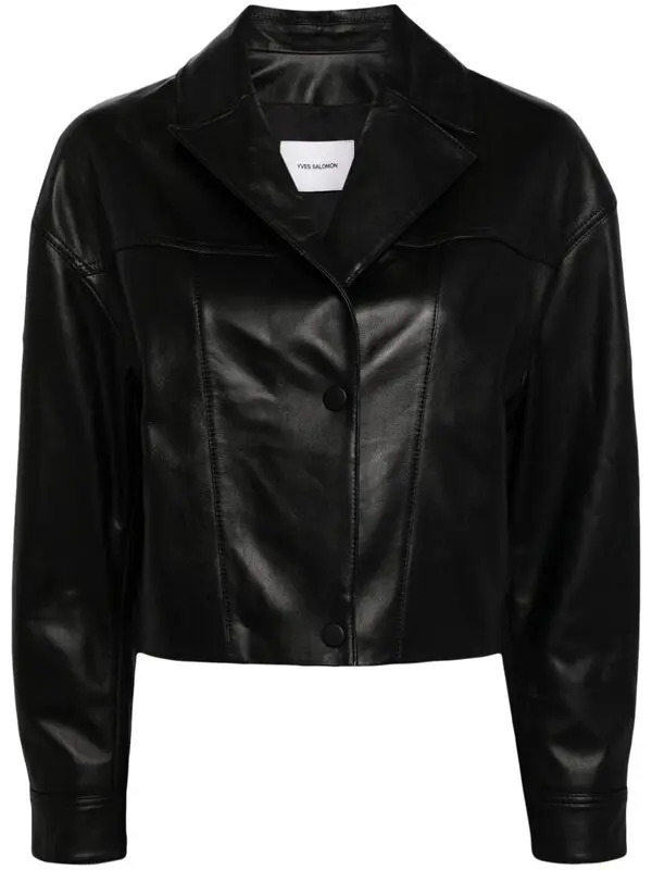 YVES SALOMON Cropped Leather Jacket