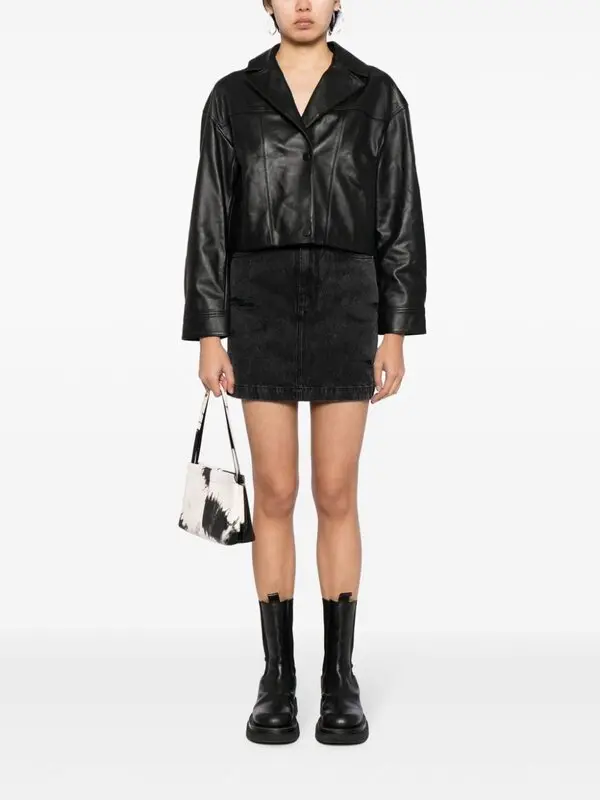 YVES SALOMON Cropped Leather Jacket
