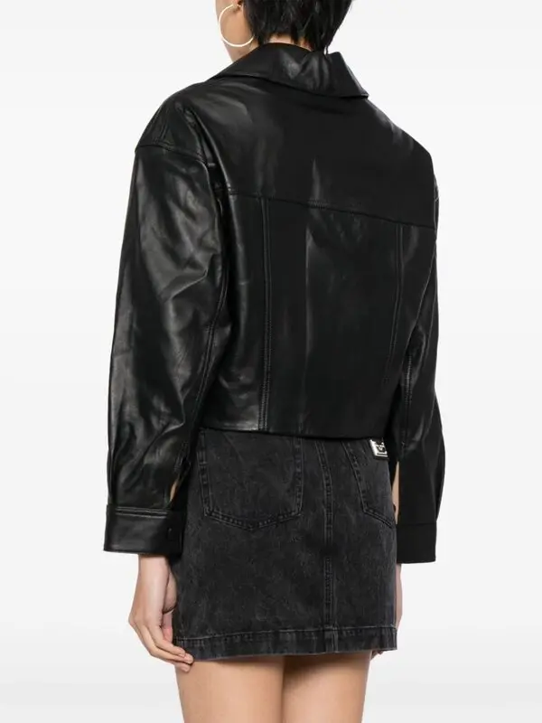 YVES SALOMON Cropped Leather Jacket