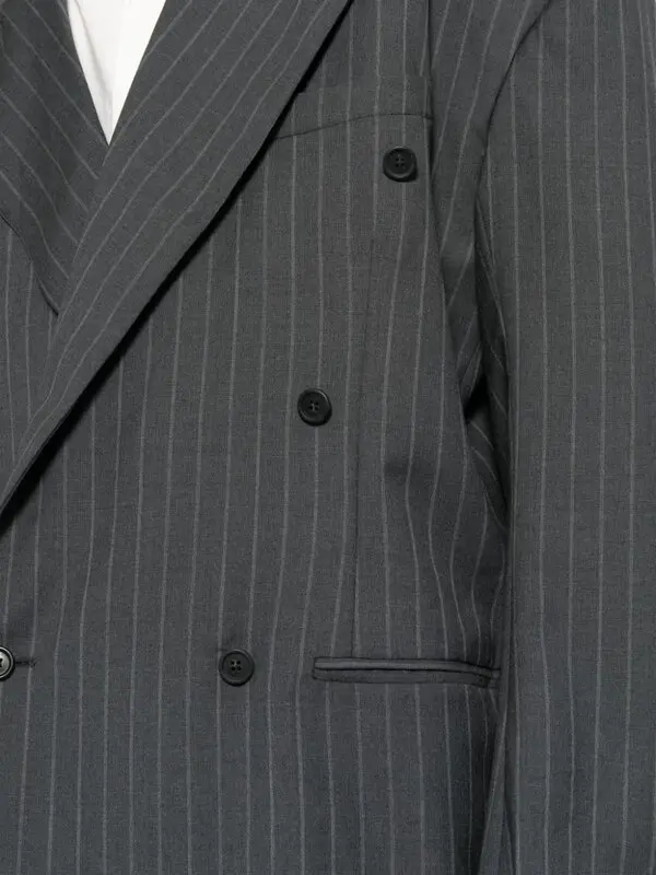 HED MAYNER Striped Double-breasted Blazer