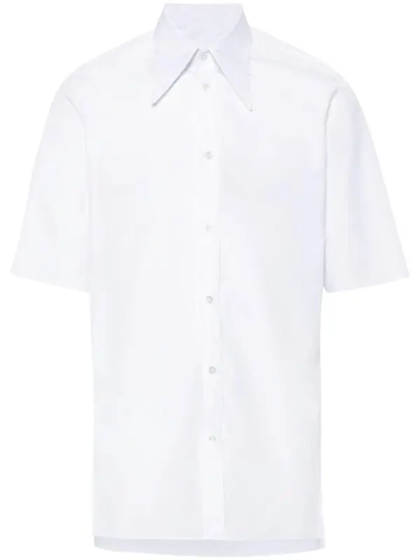 MAISON MARGIELA Poplin Short-sleeved Shirt - White