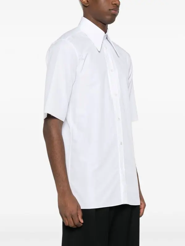 MAISON MARGIELA Poplin Short-sleeved Shirt - White