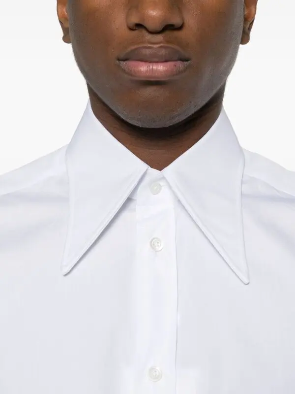 MAISON MARGIELA Poplin Short-sleeved Shirt - White