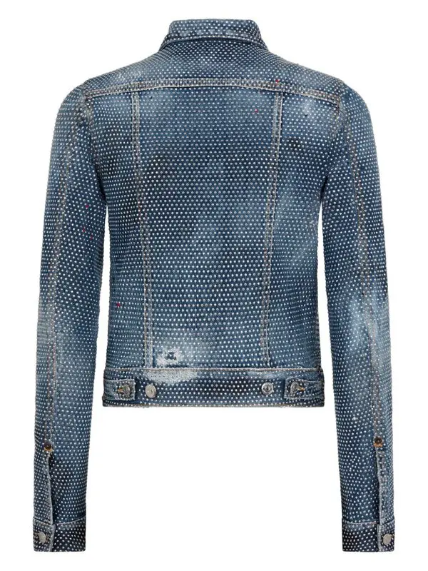 Dsquared2 Crystal-embellished Denim Jacket